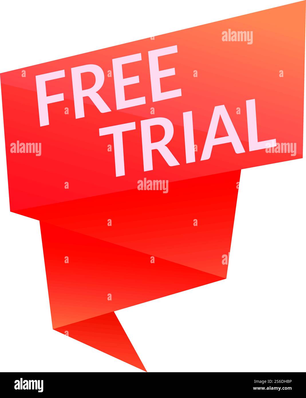 Free trial banner icon. Cartoon of free trial banner vector icon for ...