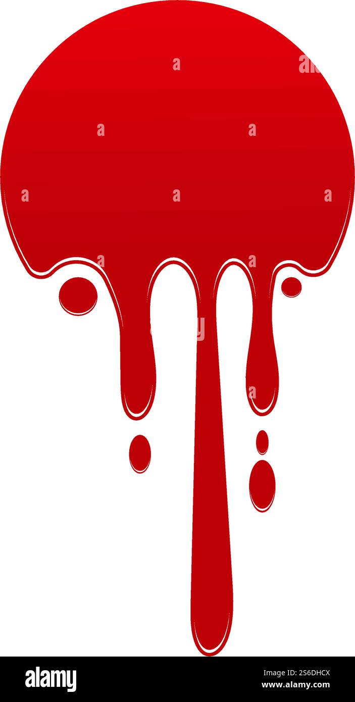 Dripping paint icon logo. Current liquid. Paint flows. Melted circle ...