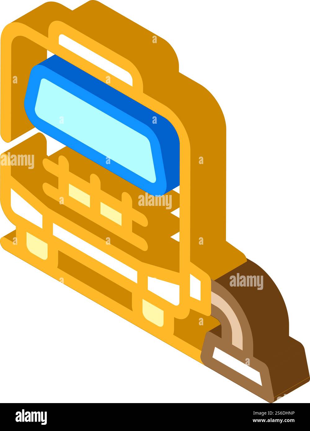 mobile home connection to cesspool isometric icon vector. mobile home ...