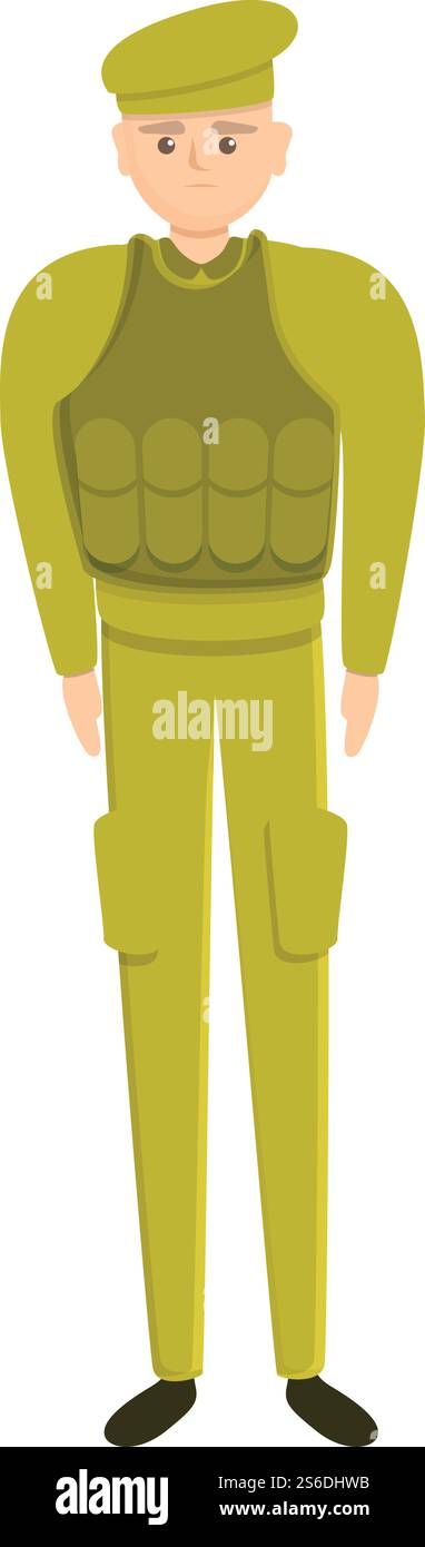 Defence military uniform icon. Cartoon of defence military uniform ...