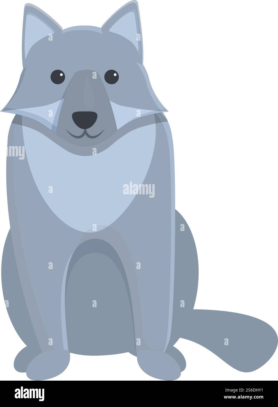 Old wolf icon. Cartoon of old wolf vector icon for web design isolated ...