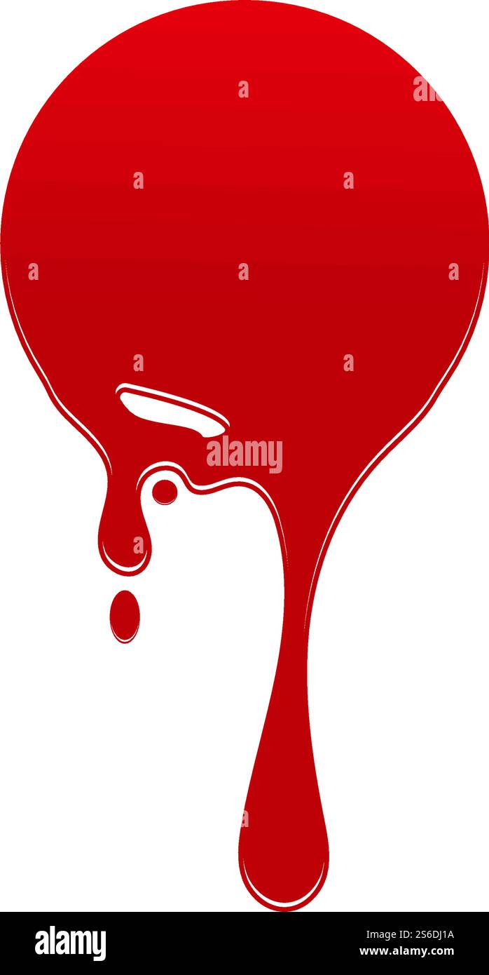 Dripping paint icon logo. Current liquid. Paint flows. Melted circle ...