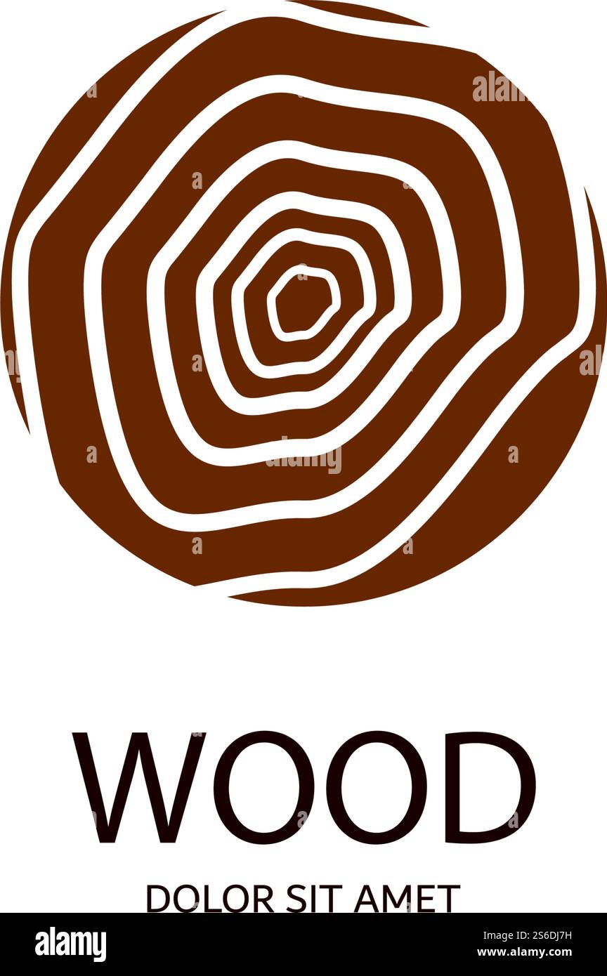 Wood logo vector flat design Stock Vector Image & Art - Alamy