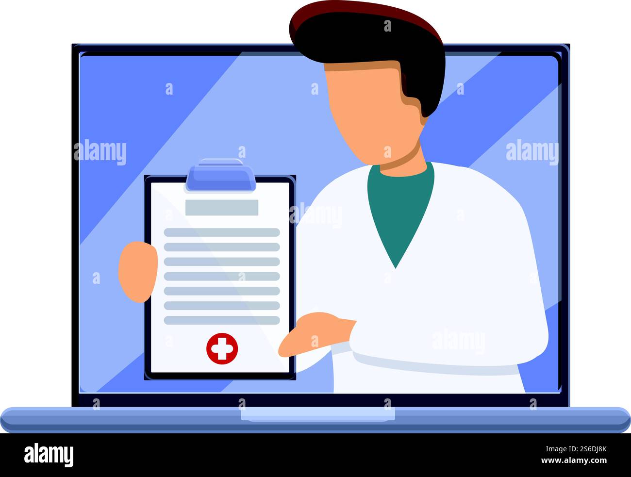Telemedicine doctor icon. Cartoon of telemedicine doctor vector icon ...