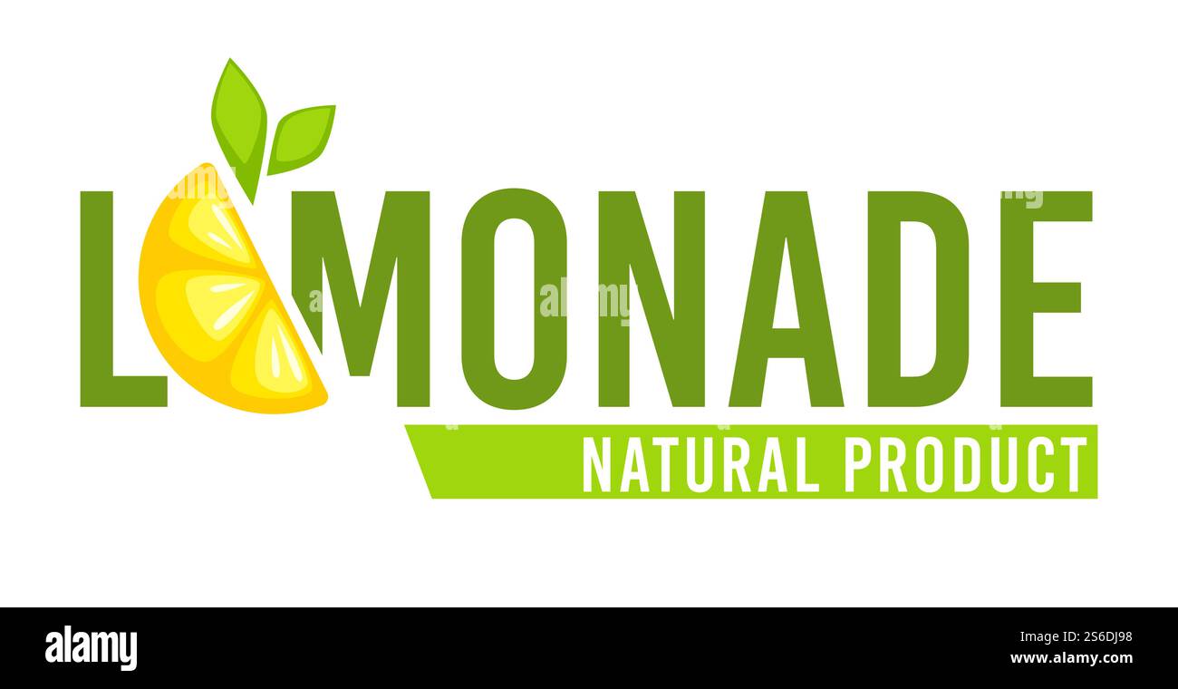 Organic product made of lemons, label of sweet lemonade production ...