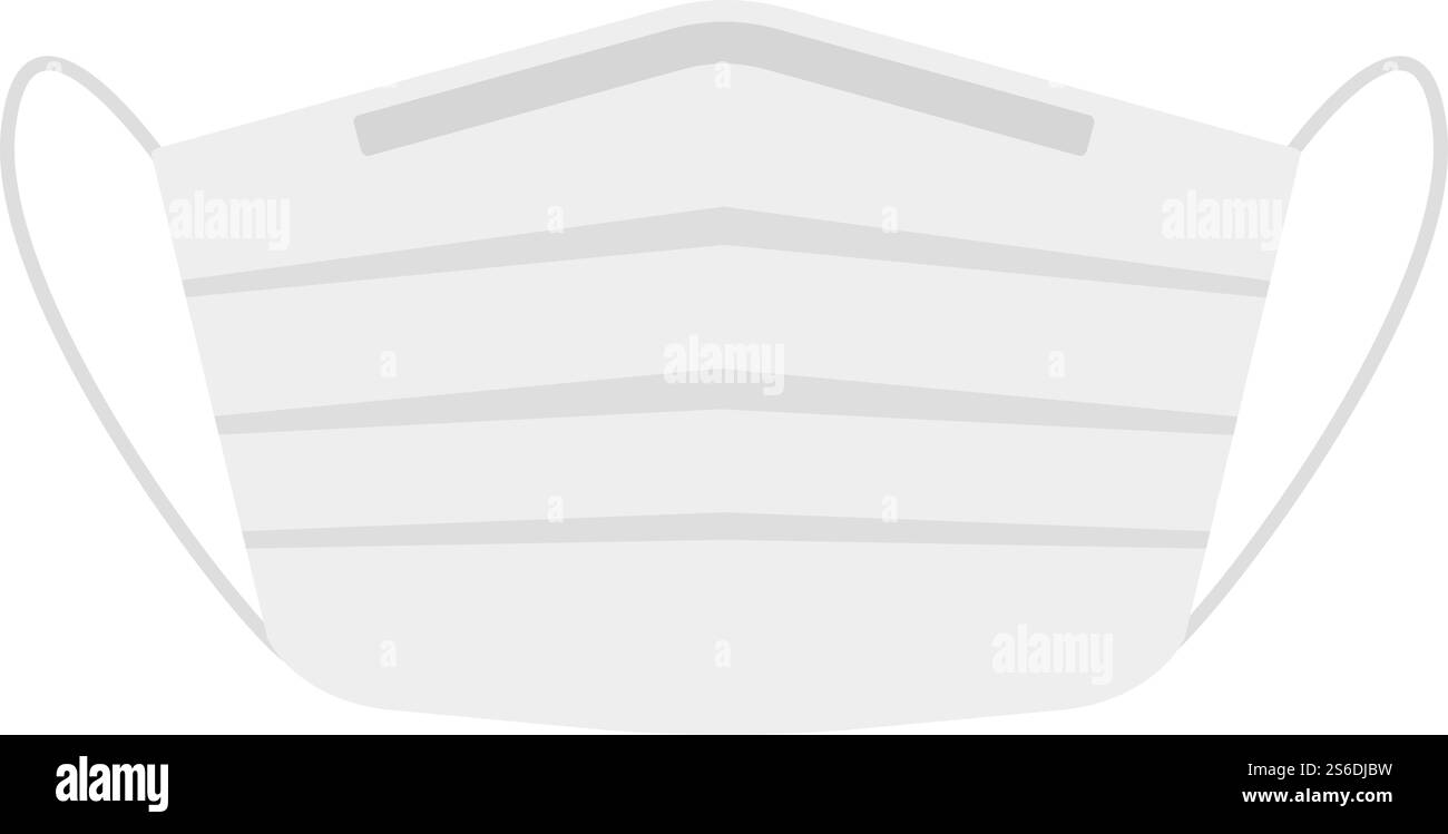 Medical Face Mask Icon. Flat Color Design. Vector Illustration Stock ...