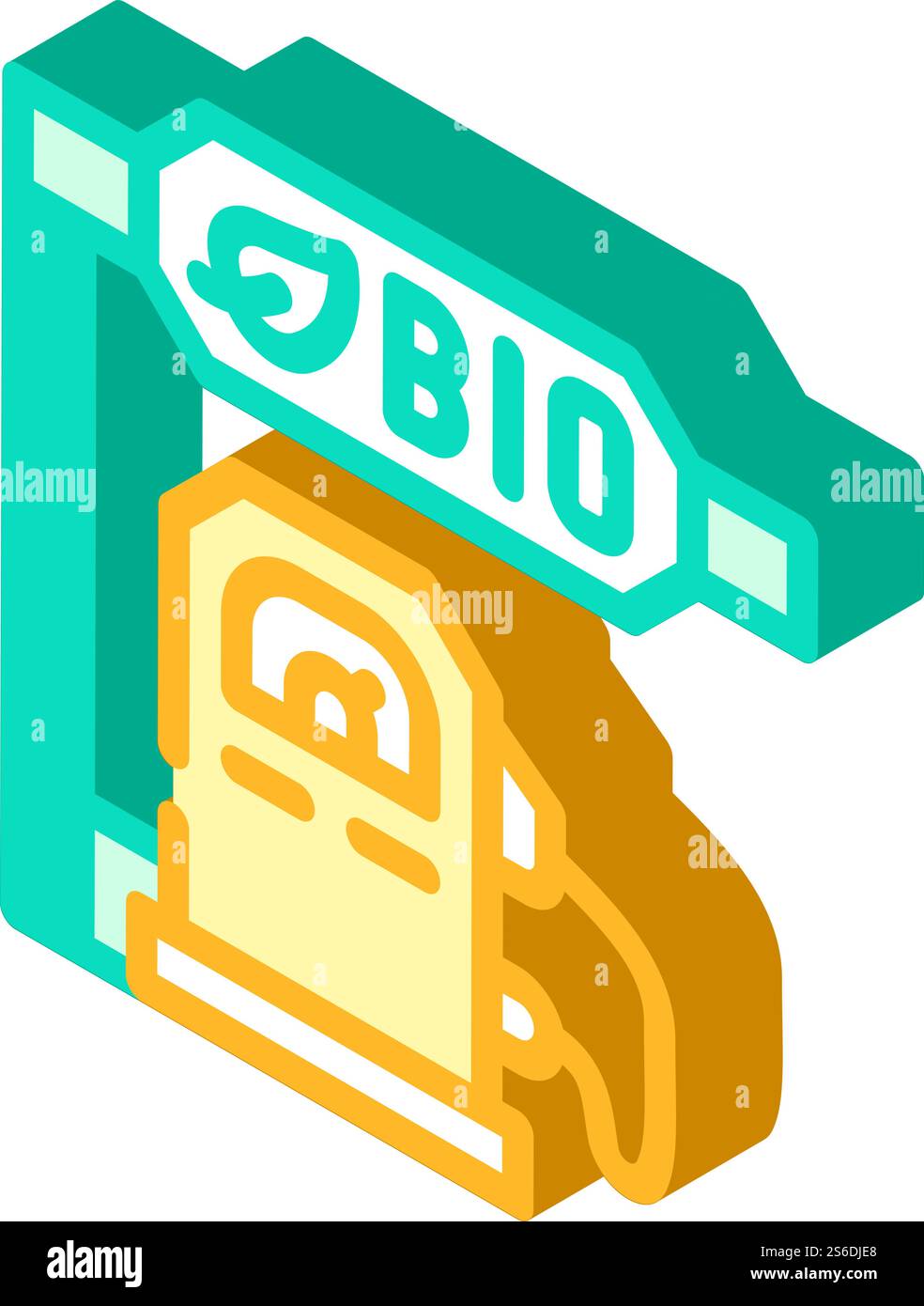 gas station bio fuel isometric icon vector. gas station bio fuel sign ...