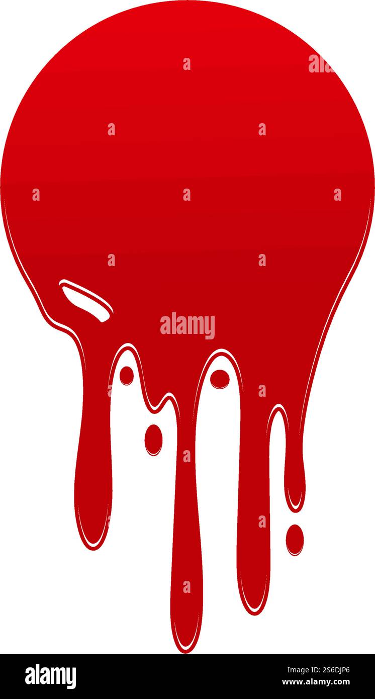 Dripping paint icon logo. Current liquid. Paint flows. Melted circle ...