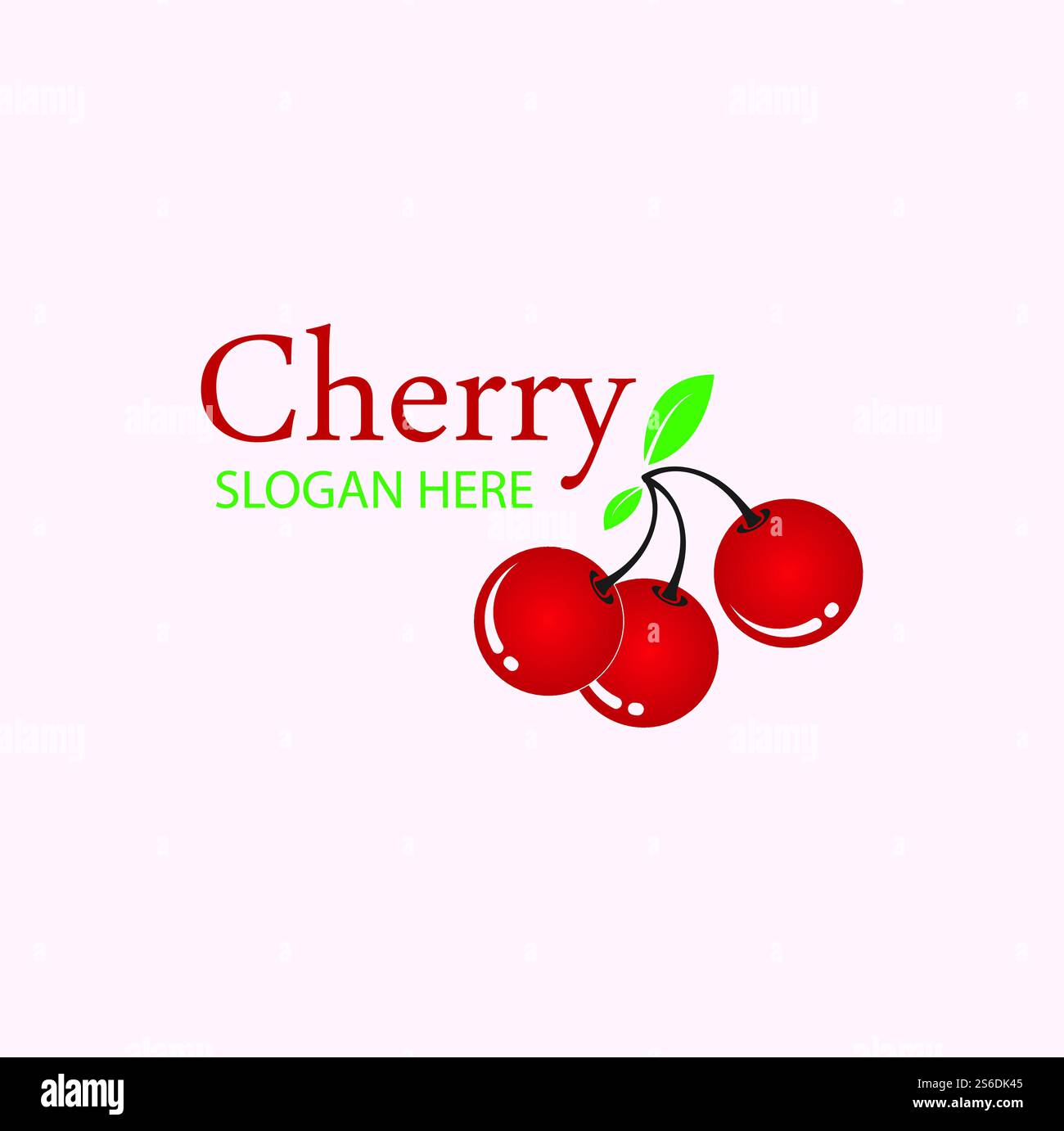 Cherry logo design template. vector illustration Stock Vector Image ...