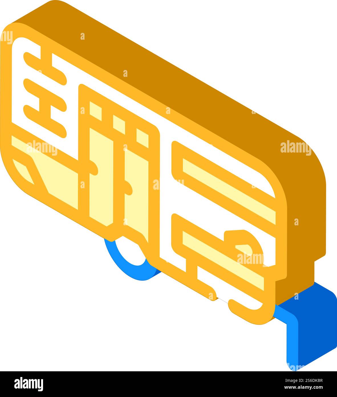 trailer mobile home construction isometric icon vector. trailer mobile ...