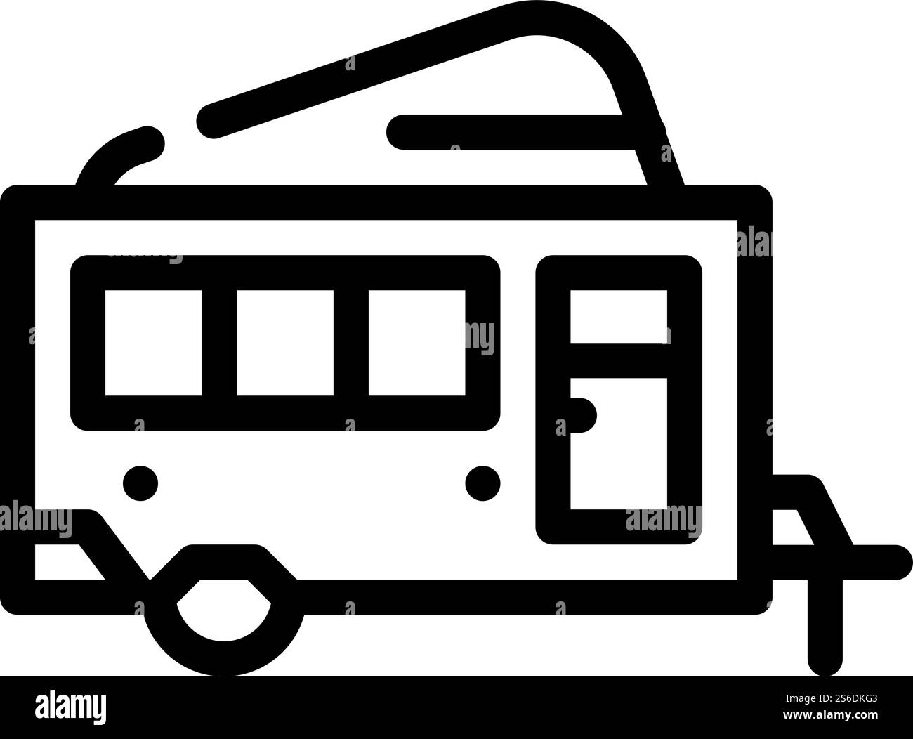 rising ceiling trailer line icon vector. rising ceiling trailer sign ...