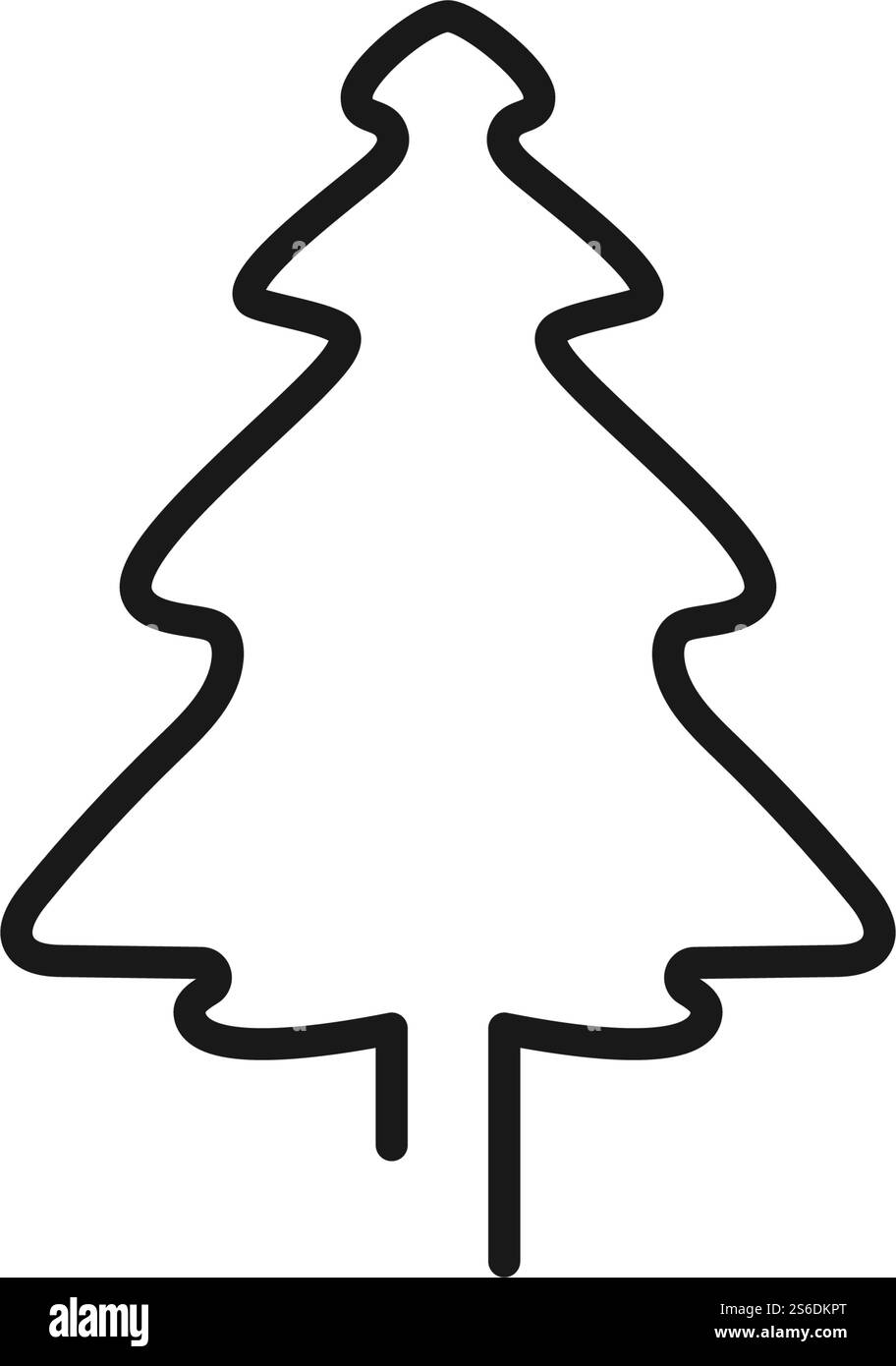 Cedar tree illustration logo design template Stock Vector Image & Art ...