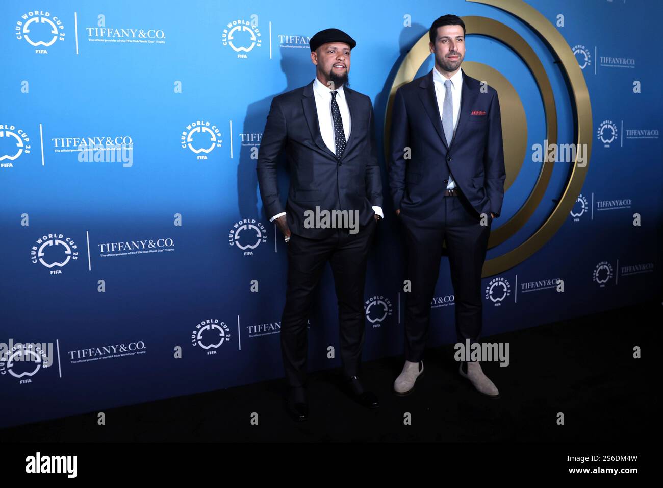 Felipe Melo, left, and Sami Khedira, right, arrive at the FIFA Club ...