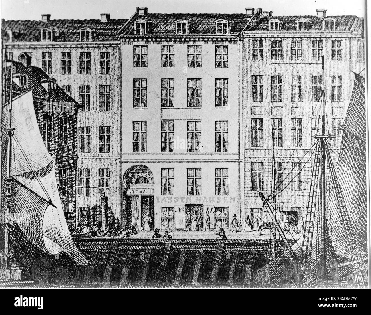 Gammel Strand 40-44 drawing Stock Photo - Alamy