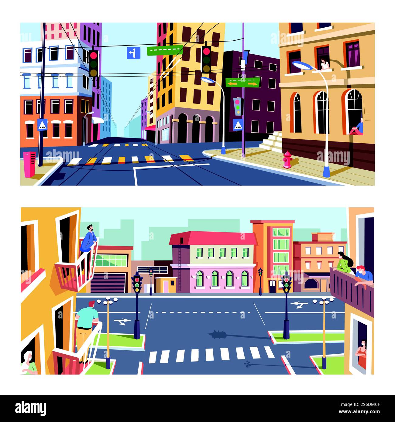 Urban town towns city cities skyline Stock Vector Images - Alamy