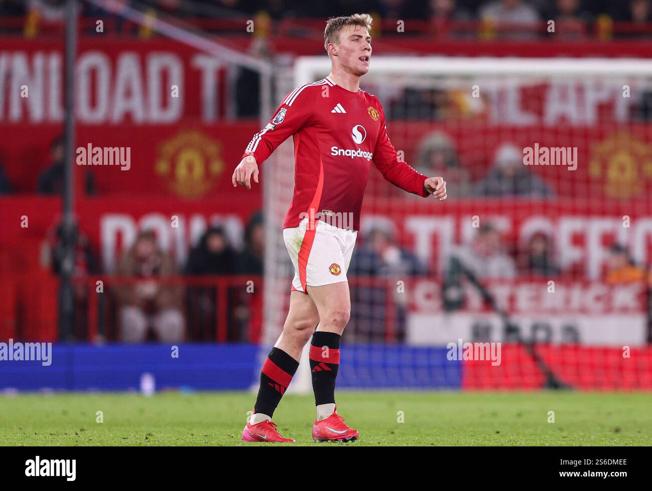 Manchester, UK. 16th Jan, 2025. Rasmus Højlund of Manchester United ...