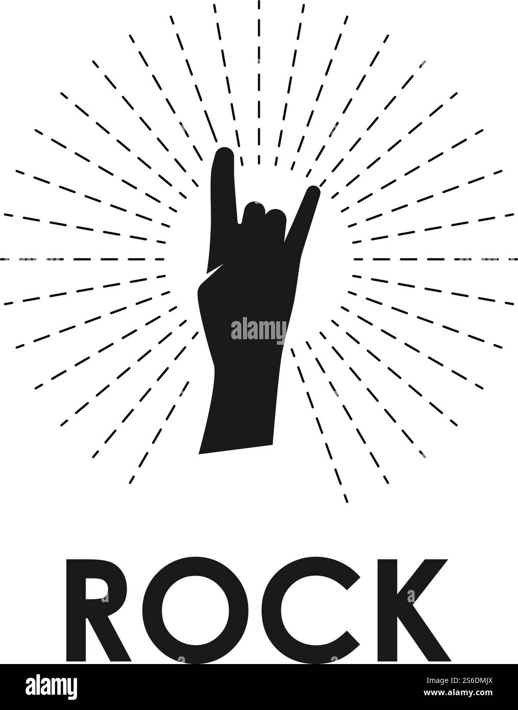 Rock hand symbol Black and White Stock Photos & Images - Alamy