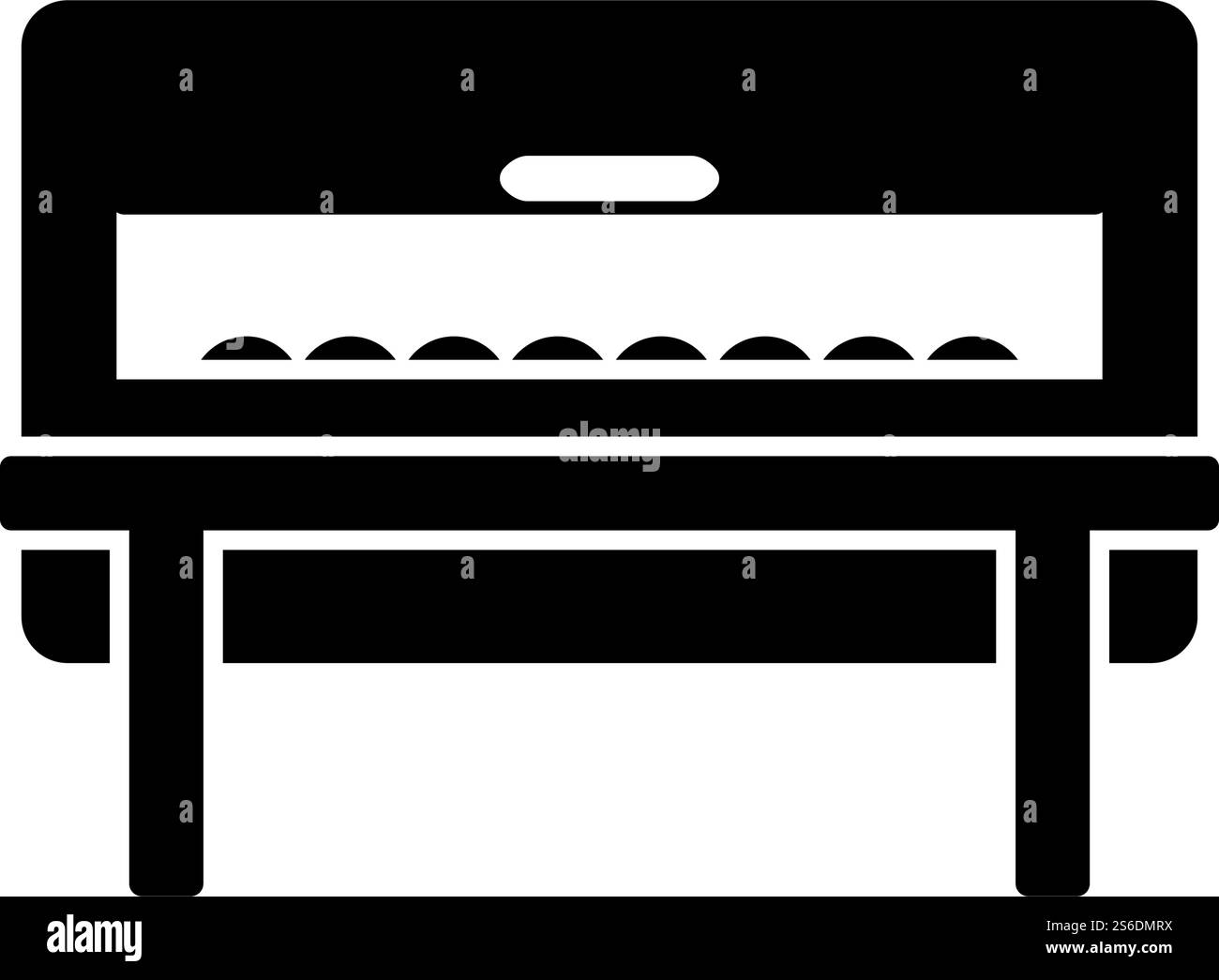 Chafing Dish Icon. Black Glyph Design. Vector Illustration Stock Vector ...