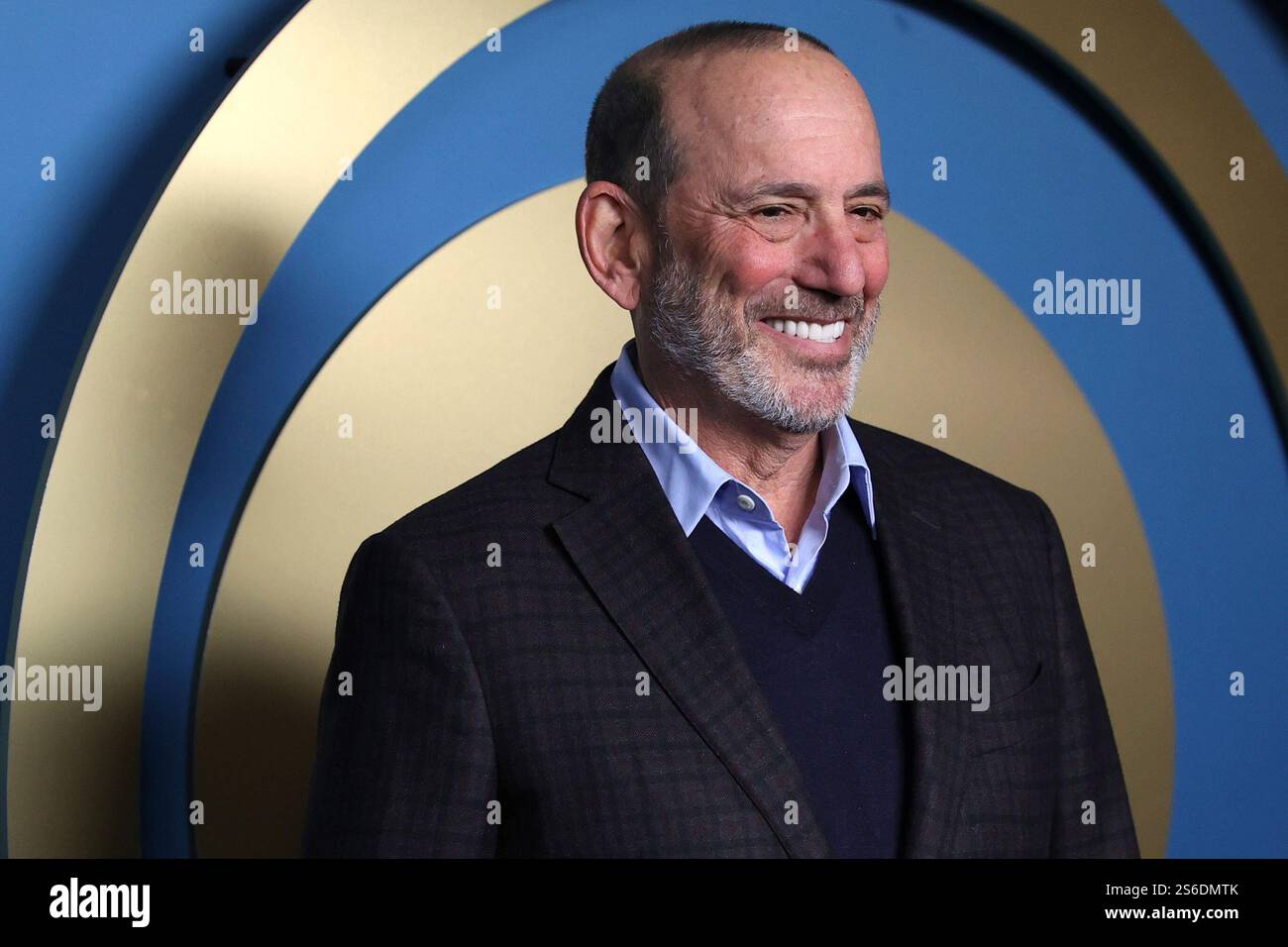 MLS soccer Commissioner Don Garber arrives at the FIFA Club World Cup 2025 Trophy Tour, Thursday ...