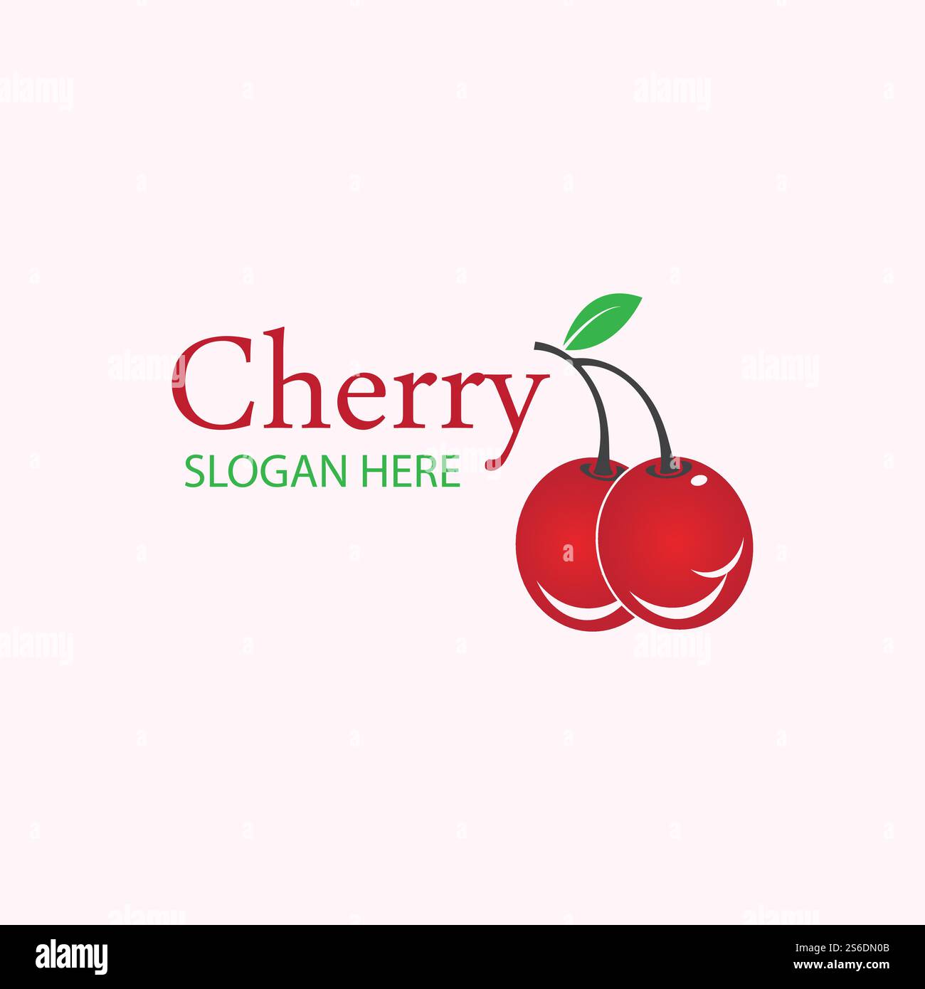Cherry logo design template. vector illustration Stock Vector Image ...