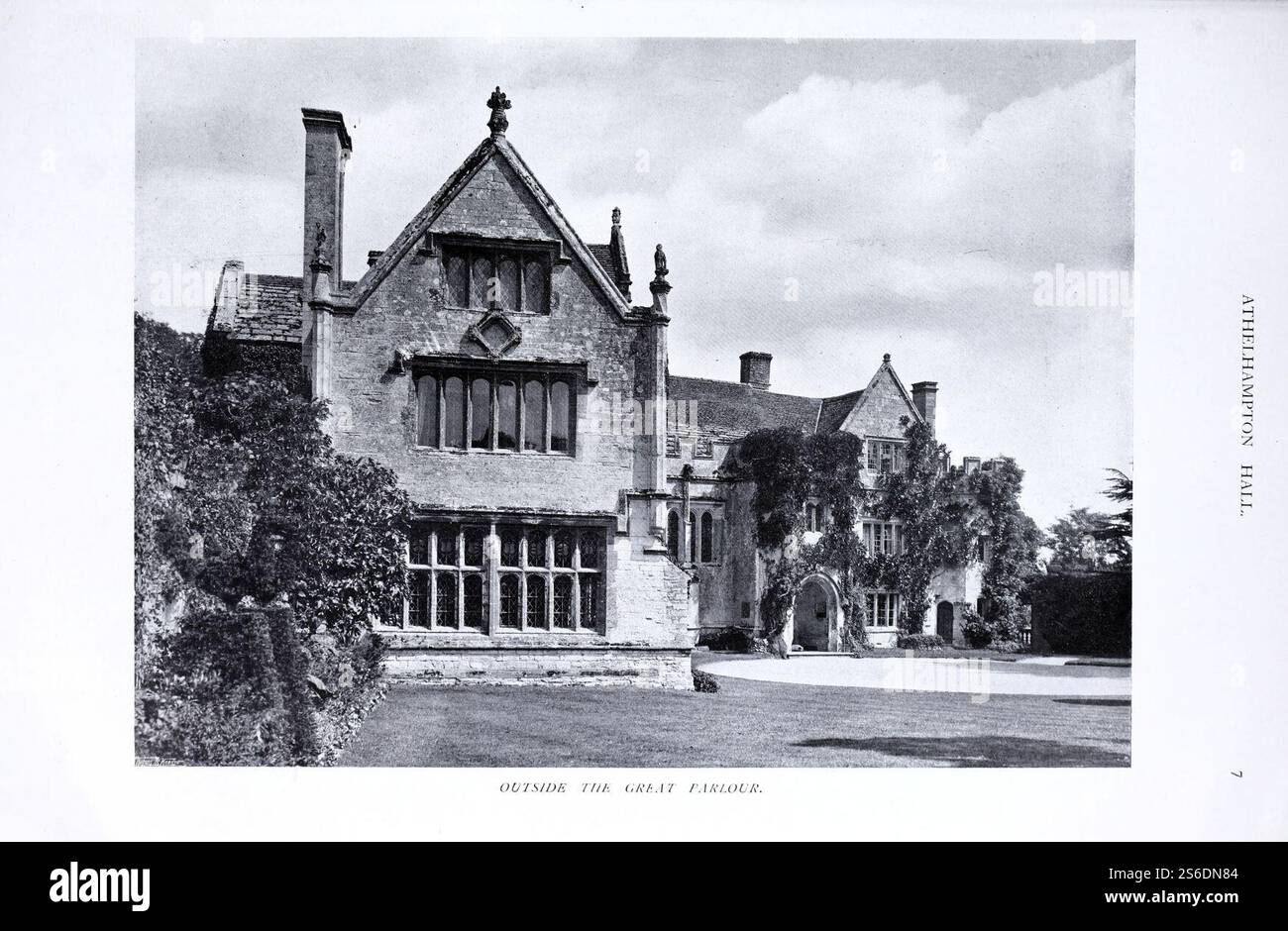 Gardens Old and New Vol 3 Athelhampton Hall outside the Great Parlour ...