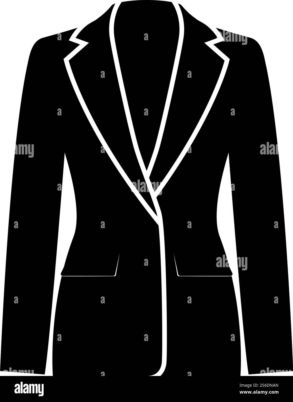 Business Woman Suit Icon. Black Glyph Design. Vector Illustration Stock ...