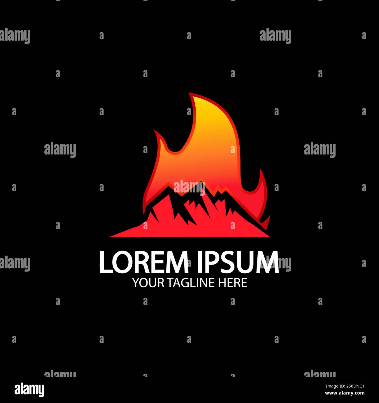 Mountain fire logo vector, mountain vector, fire vector, simple ...