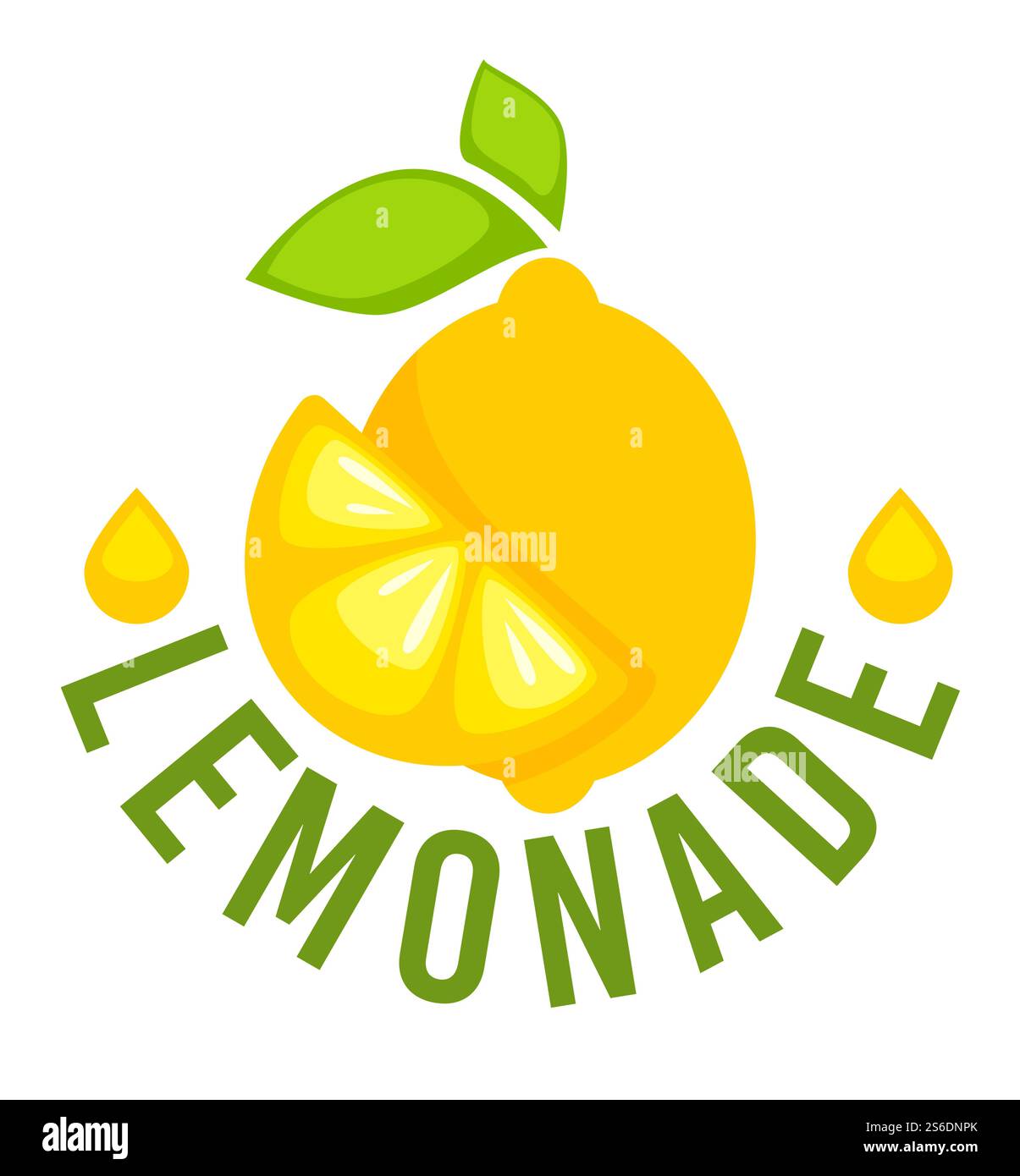 Organic production of lemonade, raw lemon slice and whole fruit with ...
