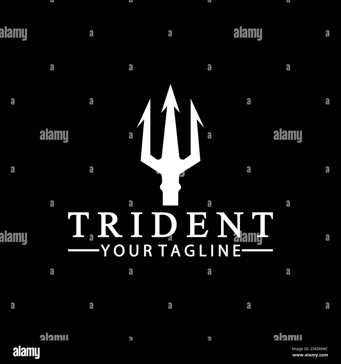 Vintage Trident Spear of Poseidon Neptune God Triton King logo design Stock Vector Image & Art ...