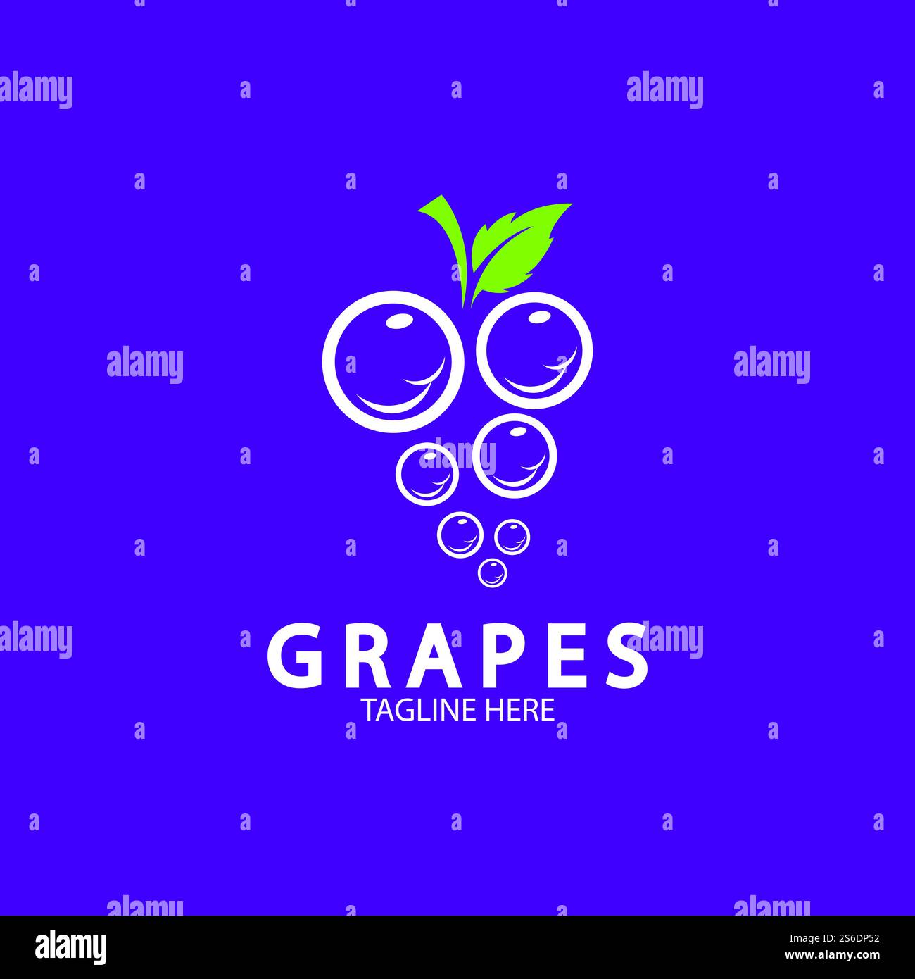 Grapes Vector Logo Icon isolated. Organic Wine branding template ...