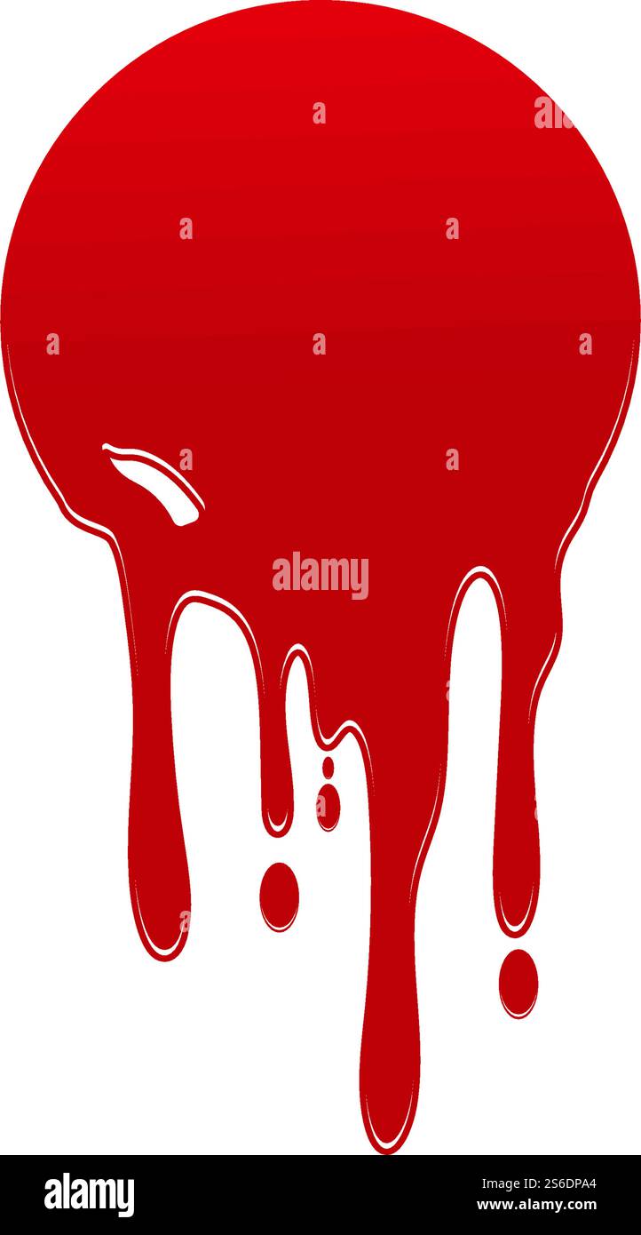 Dripping paint icon logo. Current liquid. Paint flows. Melted circle ...