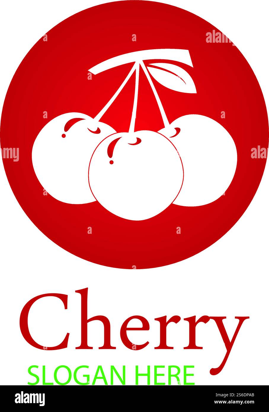 Cherry logo design template. vector illustration Stock Vector Image ...