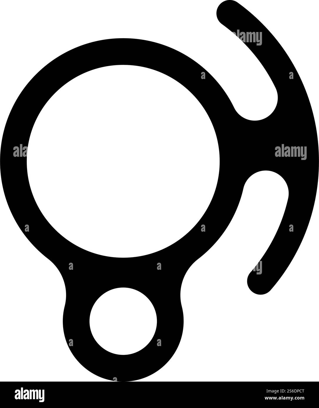 Alpinist Descender Icon. Black Glyph Design. Vector Illustration Stock ...
