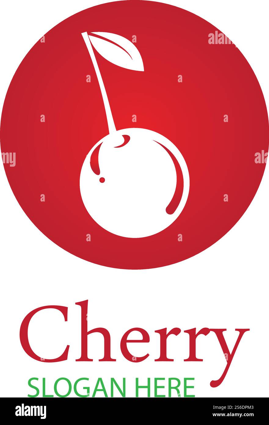 Cherry logo design template. vector illustration Stock Vector Image ...