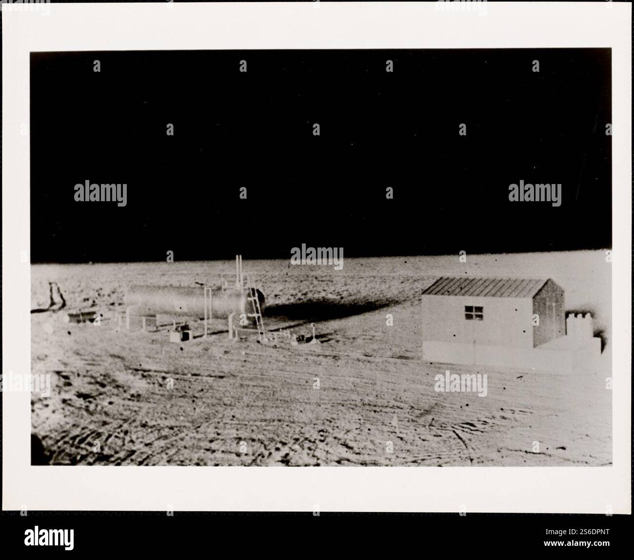 Gas pump house and storage tank at atomic flash, Welfare photos of ...