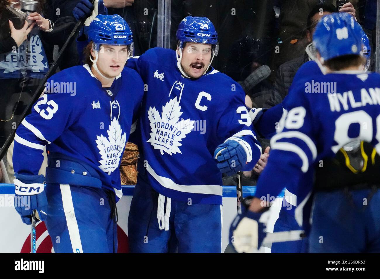 Toronto Maple Leafs' Auston Matthews (34) celebrates after his goal ...