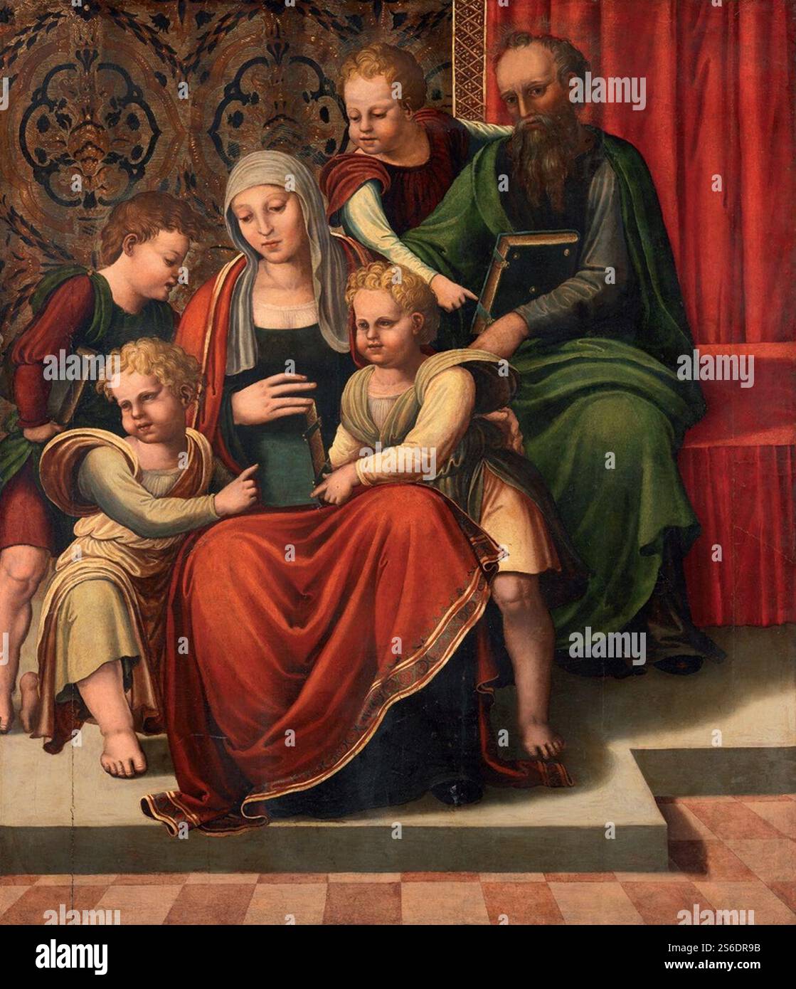 Gaspar godos-maría cleofás y sus hijos-retablo de santiago Stock Photo - Alamy