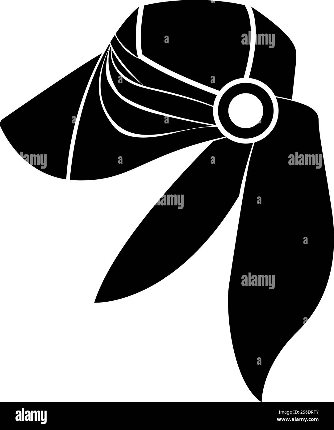 Business Woman Neck Scarf Icon. Black Glyph Design. Vector Illustration ...
