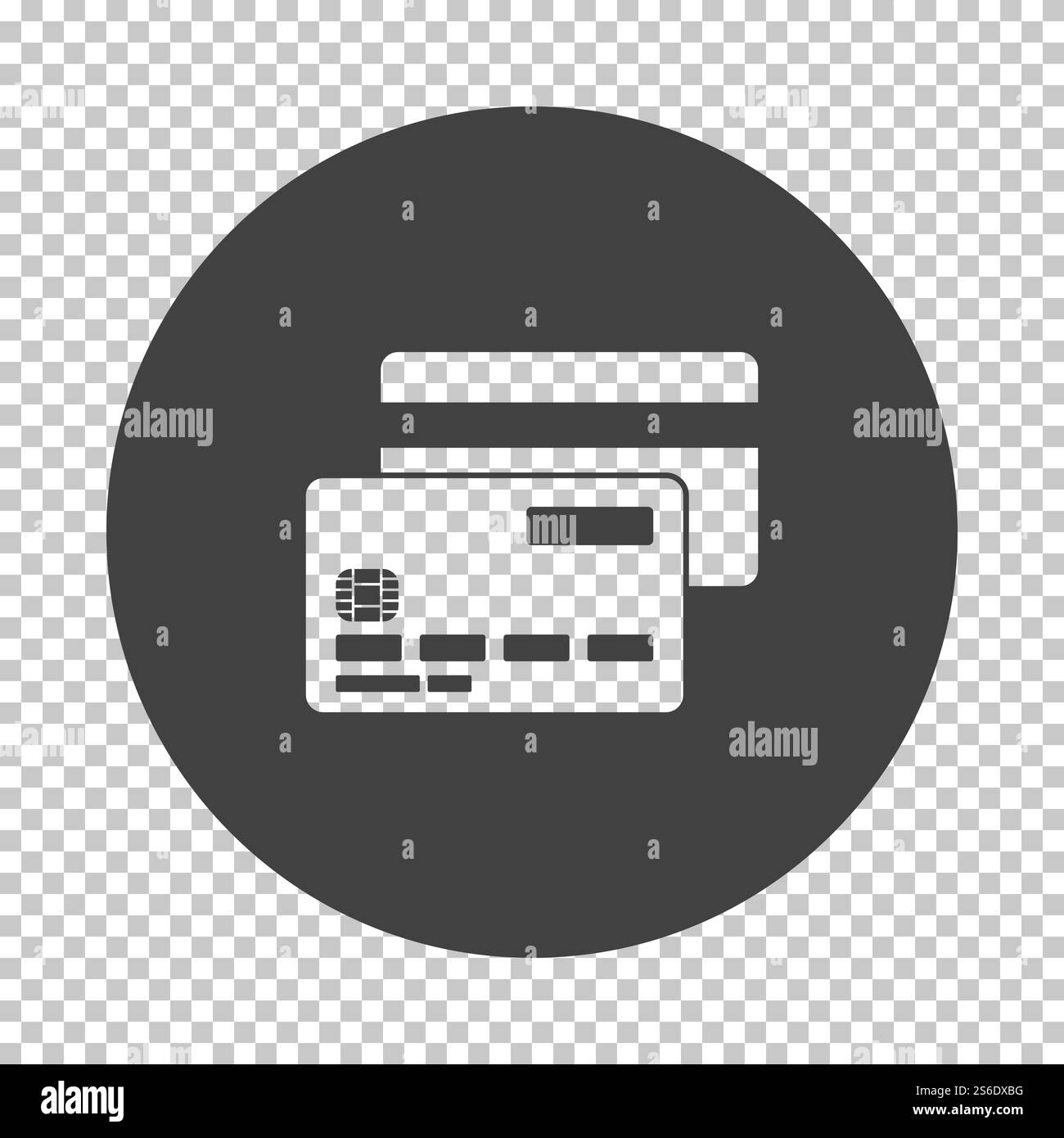 Front And Back Side Of Credit Card Icon. Subtract Stencil Design on ...