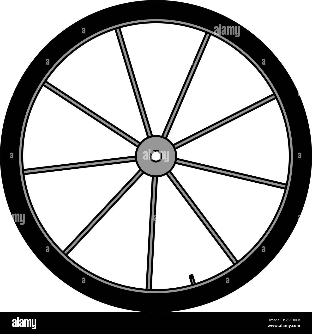 Bike Wheel Icon. Editable Outline With Color Fill Design. Vector ...