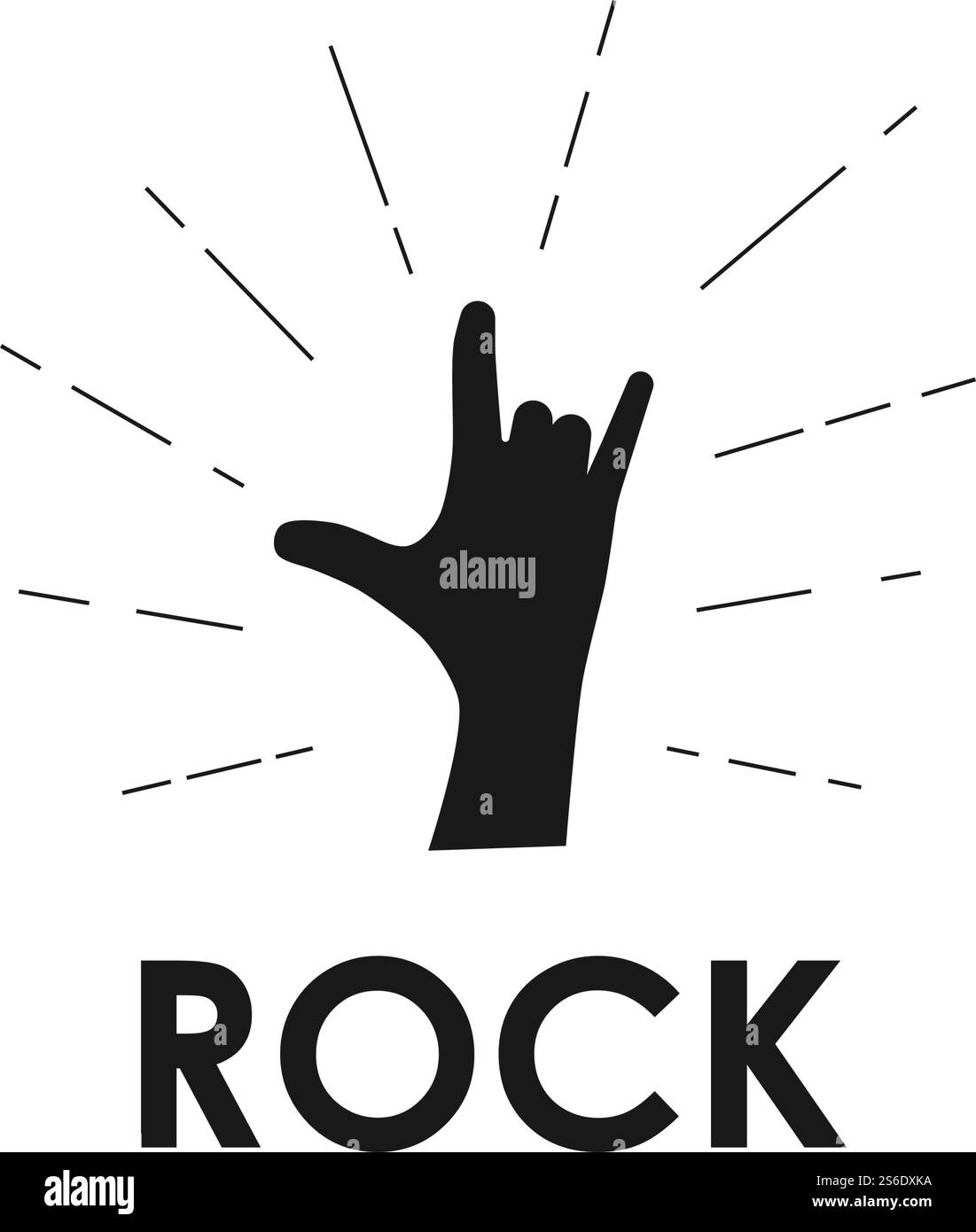 Rock hand music logo vector design Stock Vector Image & Art - Alamy