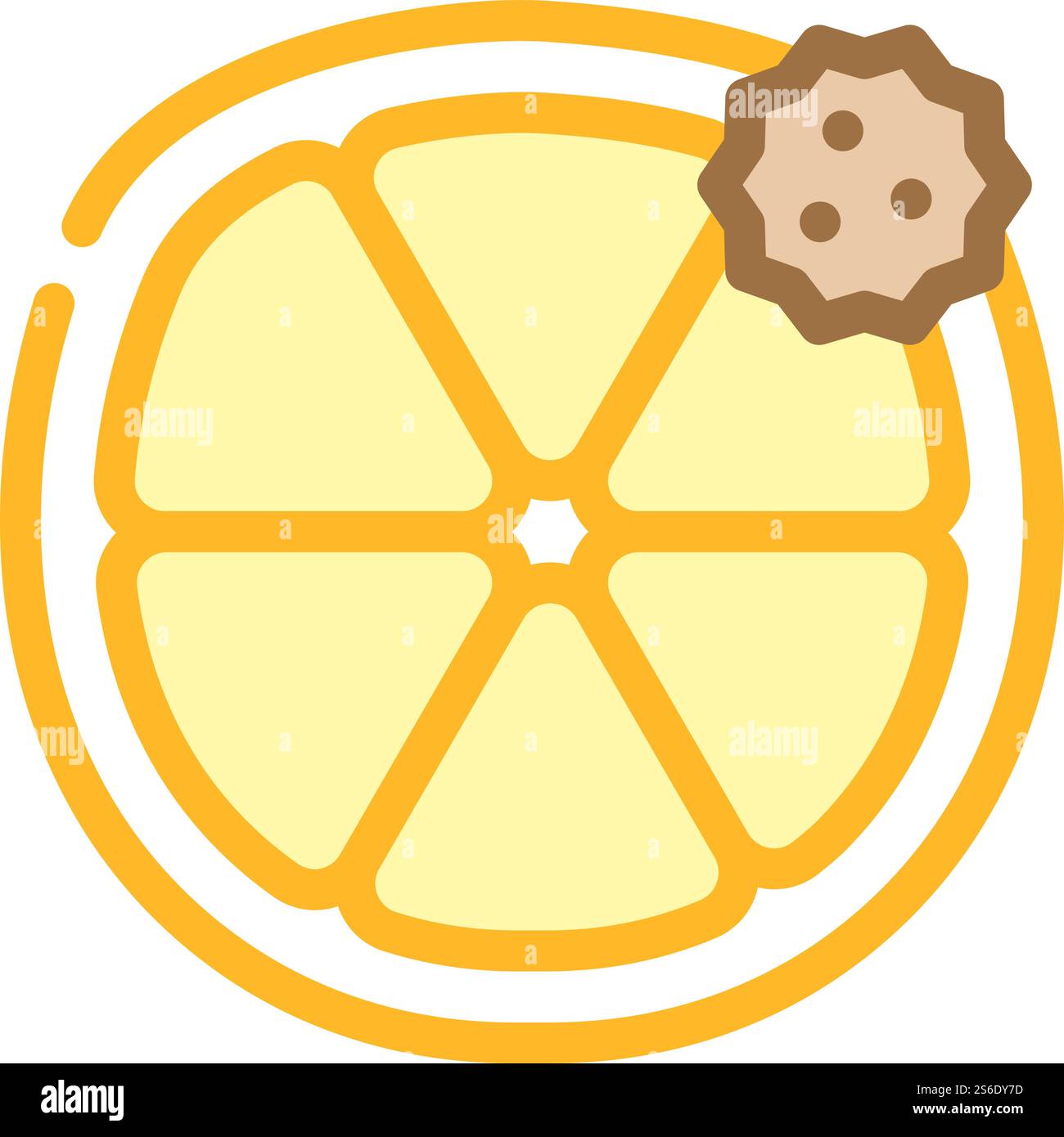citrus fruit allergy color icon vector. citrus fruit allergy sign ...