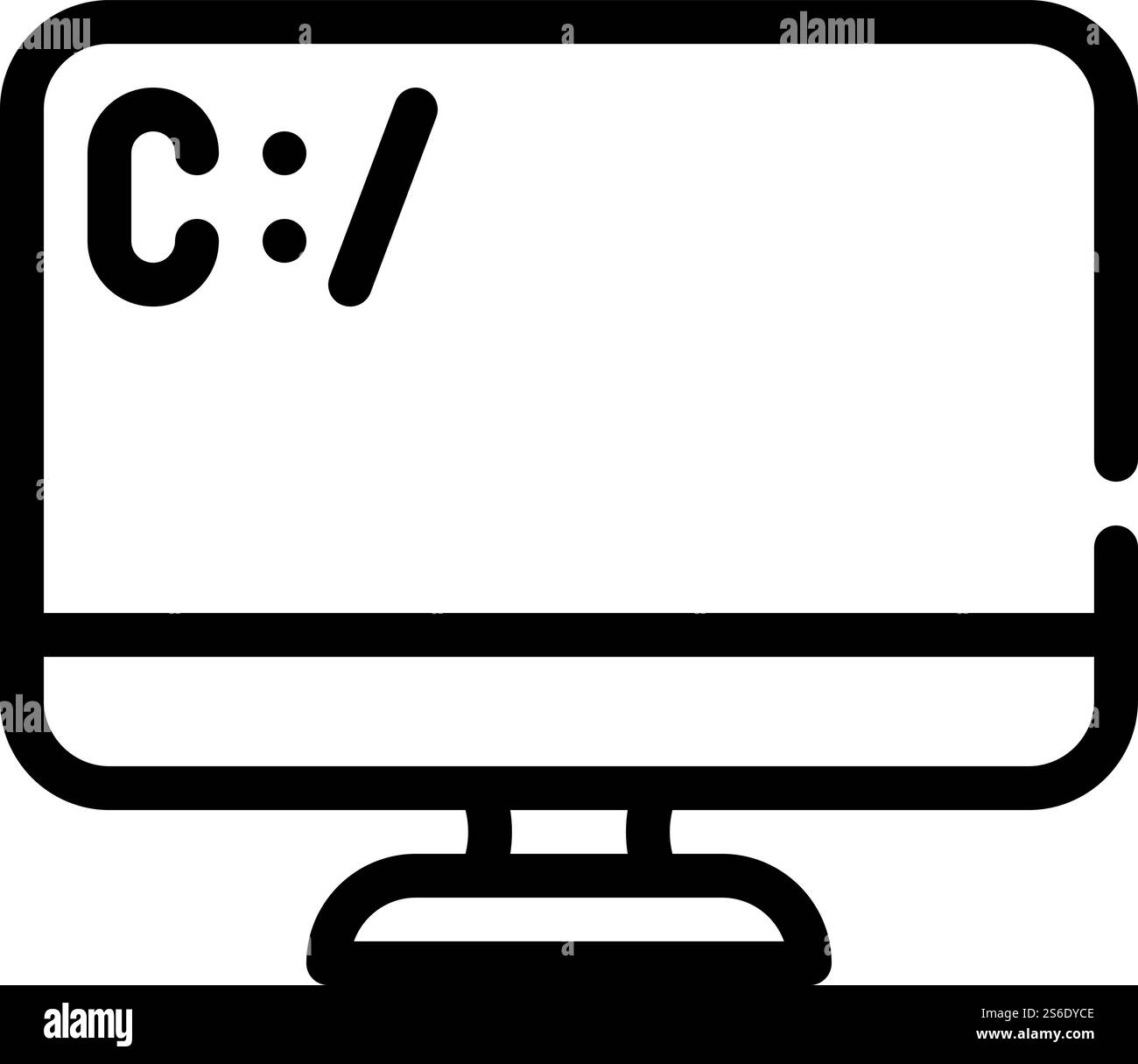 Coding operating system black icon Black and White Stock Photos ...