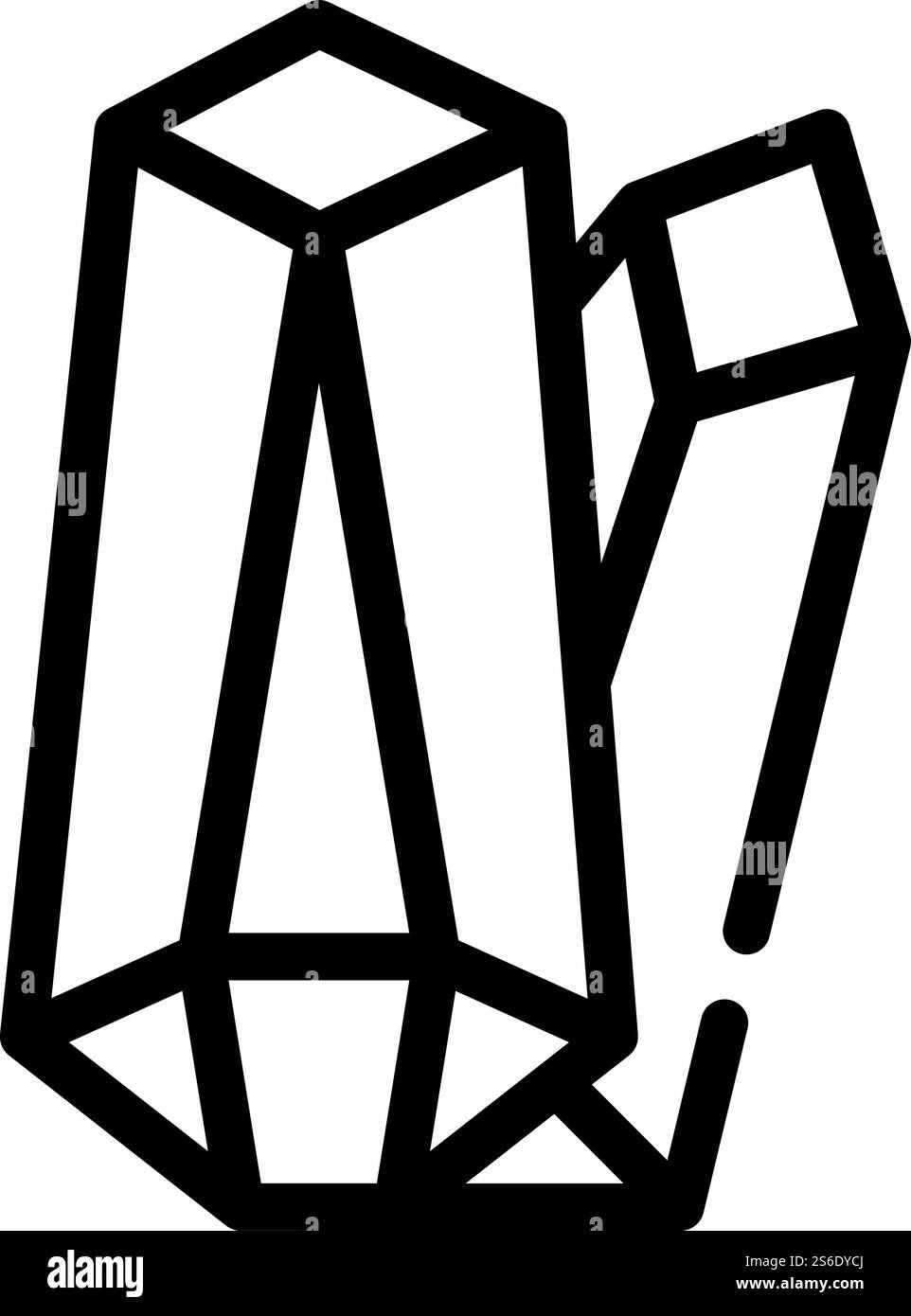 crystals magical stones line icon vector. crystals magical stones sign ...