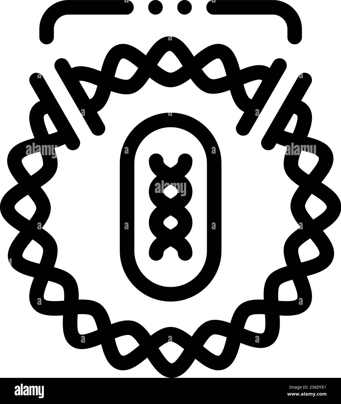 dna decoding for future vaccine line icon vector. dna decoding for ...