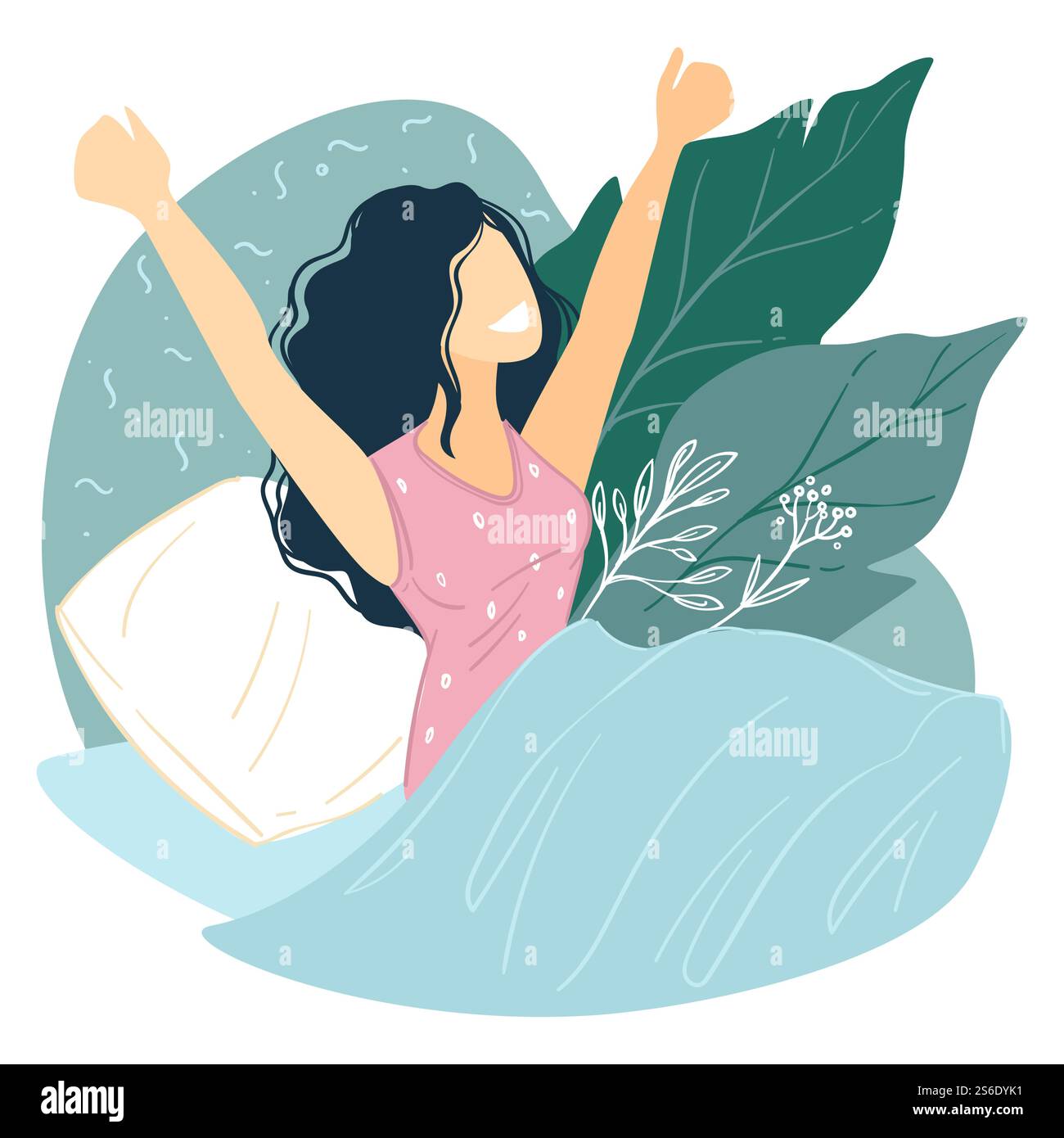 Leading healthy and active lifestyle, improving good habits of waking ...