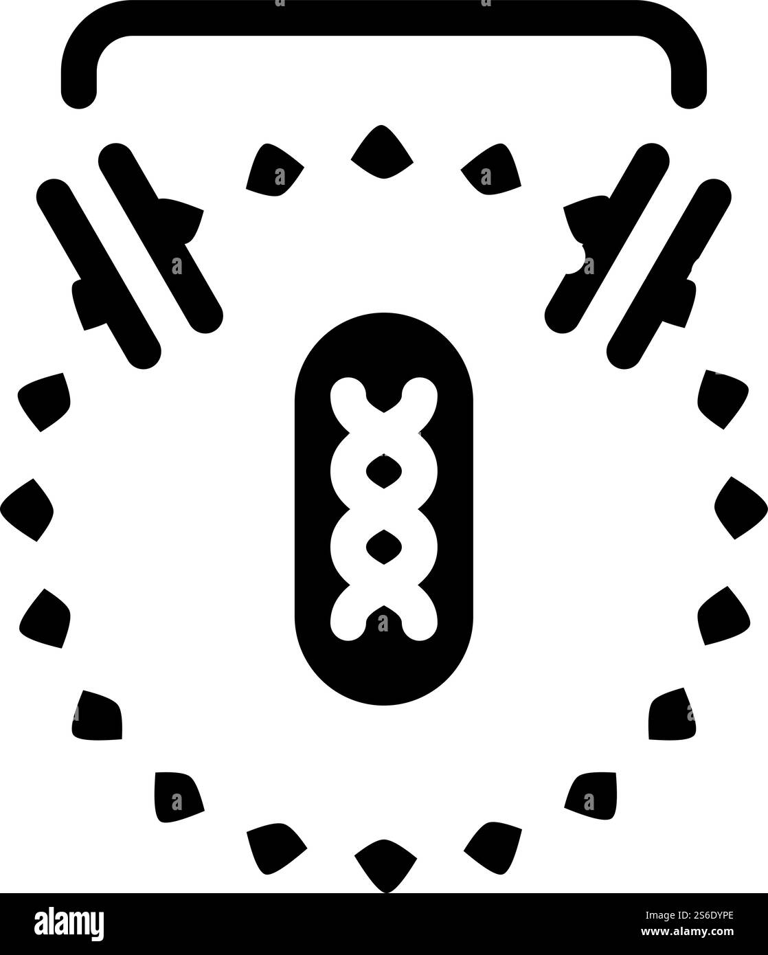 dna decoding for future vaccine glyph icon vector. dna decoding for ...