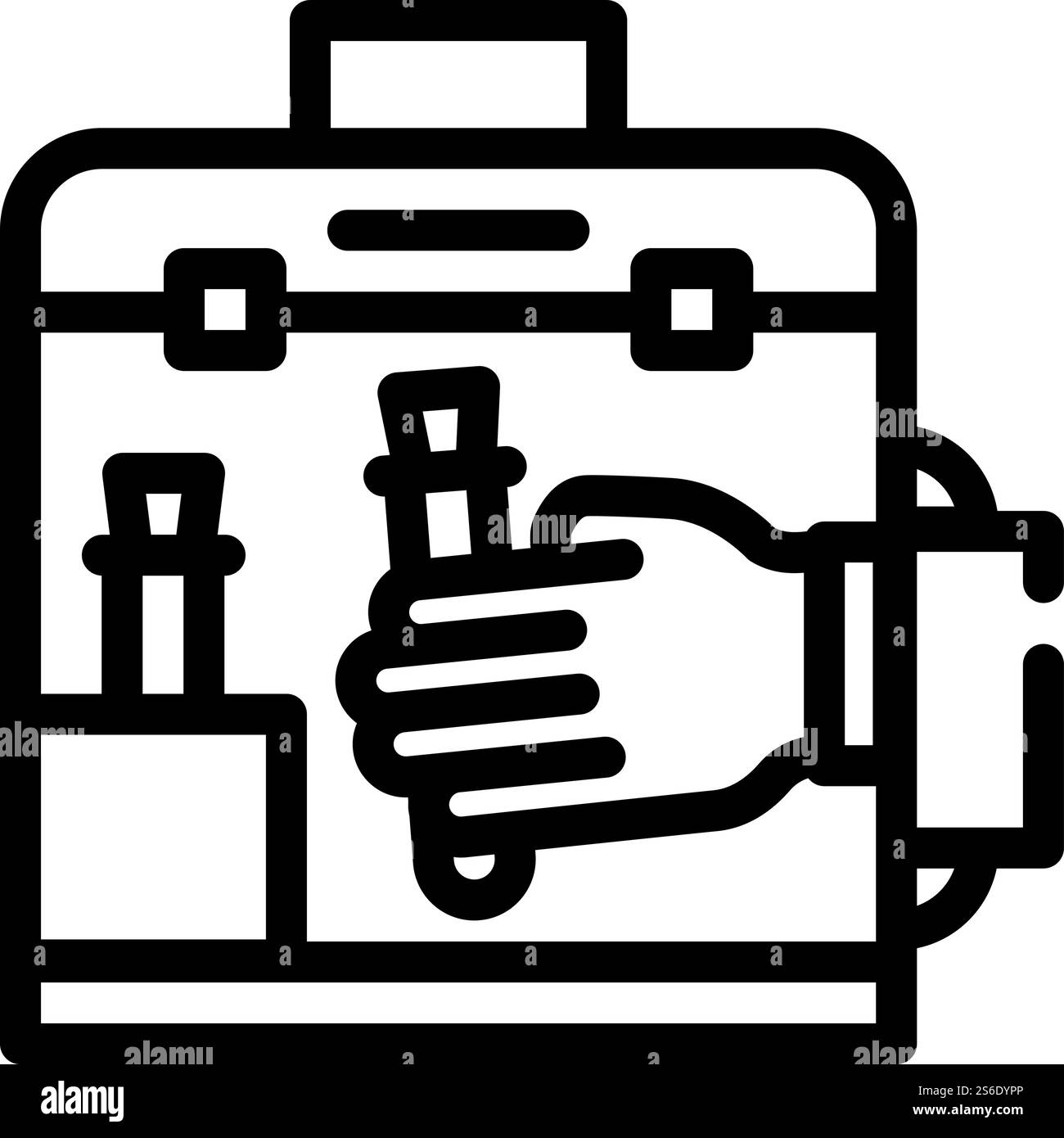 vacuum chamber for work with vaccine line icon vector. vacuum chamber ...