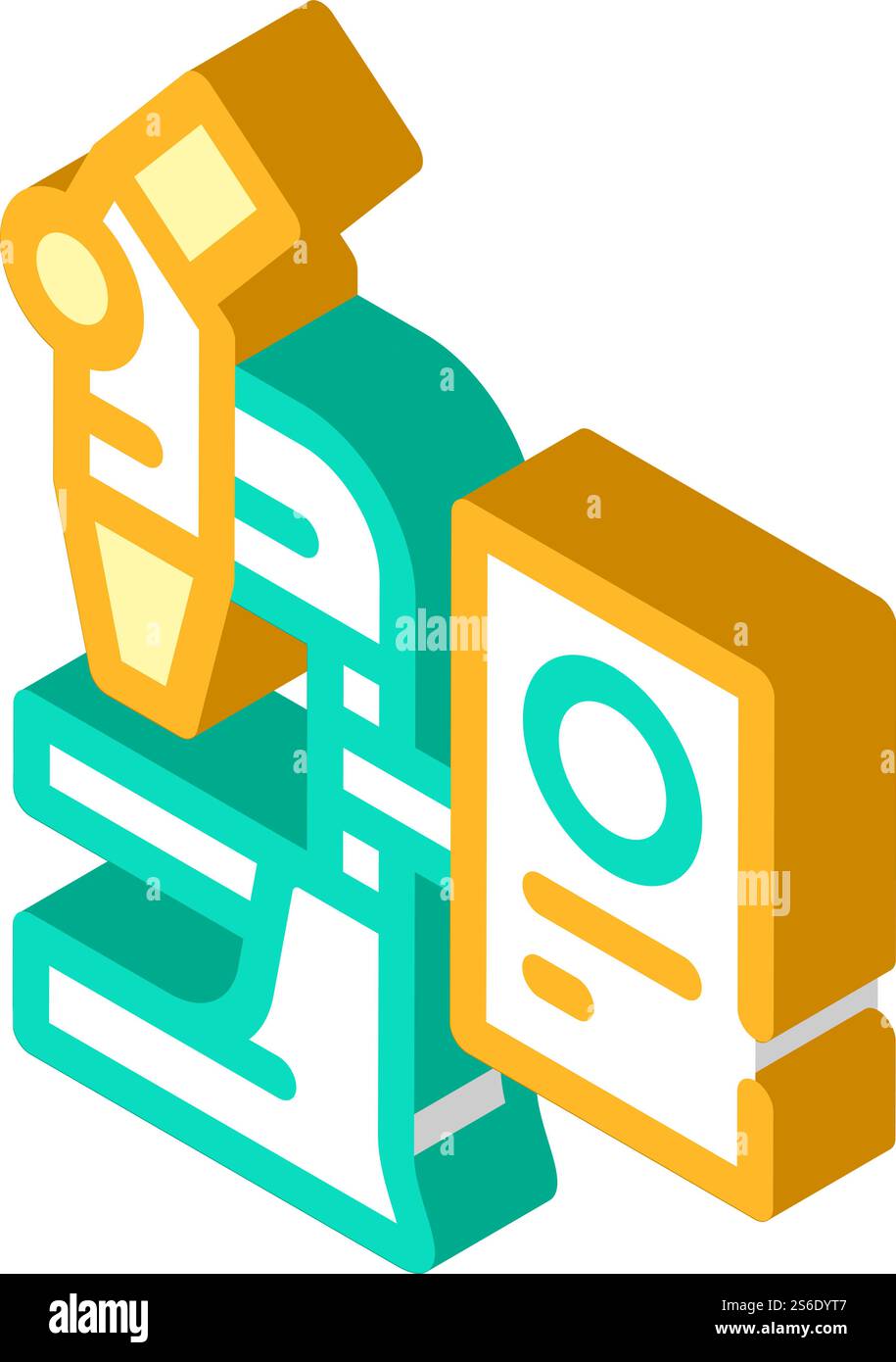electronic microscope isometric icon vector. electronic microscope sign ...