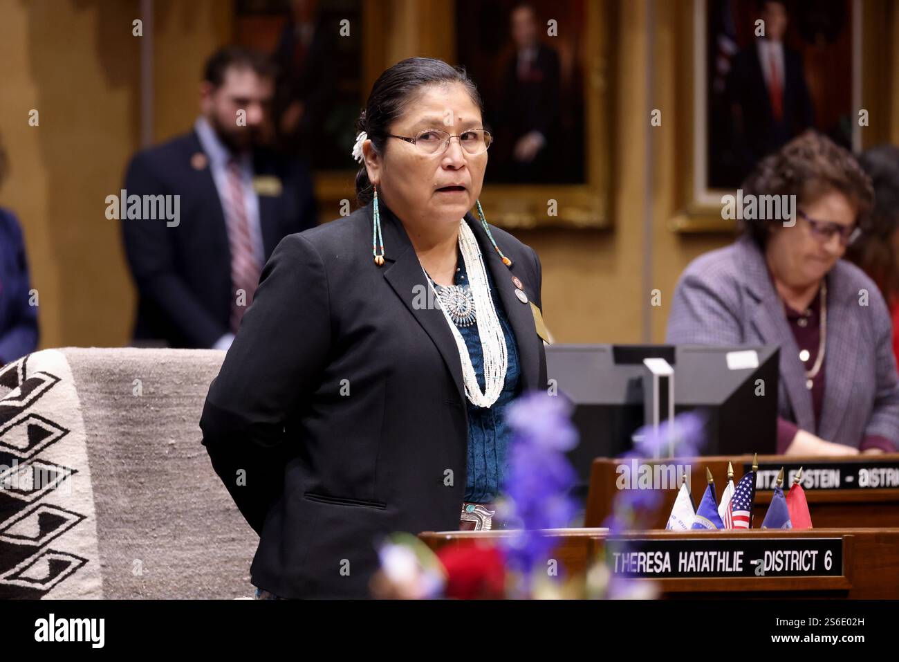 Phoenix, Arizona, USA. 15th Jan, 2025. State Senator THERESA HATATHLIE ...